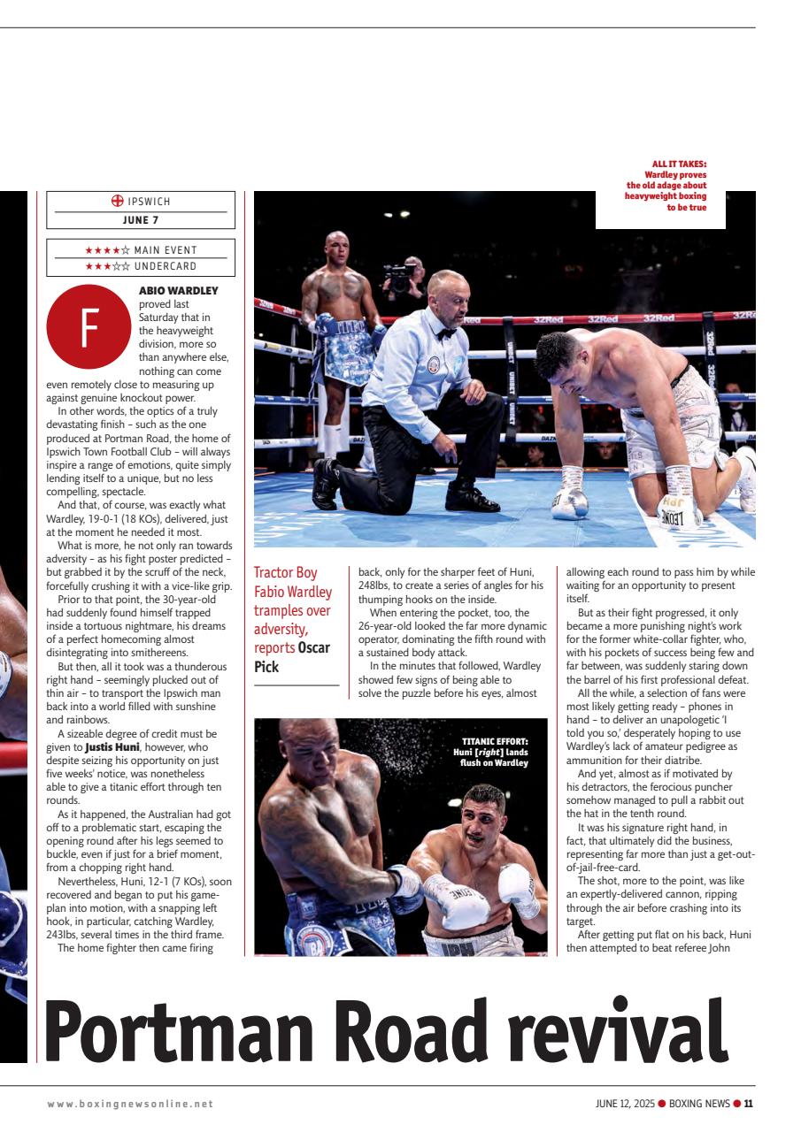 Boxing News Magazine Subscriptions and June 12 2025 Issue
