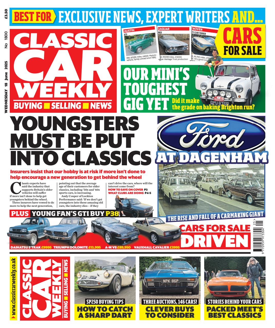 Classic Car Weekly Magazine - 18-Jun-2025 Back Issue