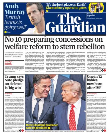 The Guardian Newspaper - Thursday, 26 June 2025 Edición anterior