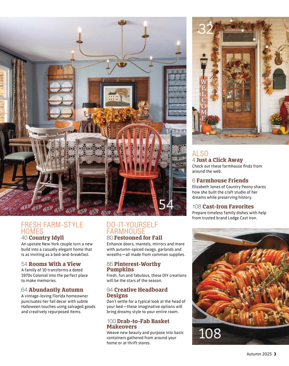 Farmhouse Style Magazine Subscriptions and Autumn 2025 Issue