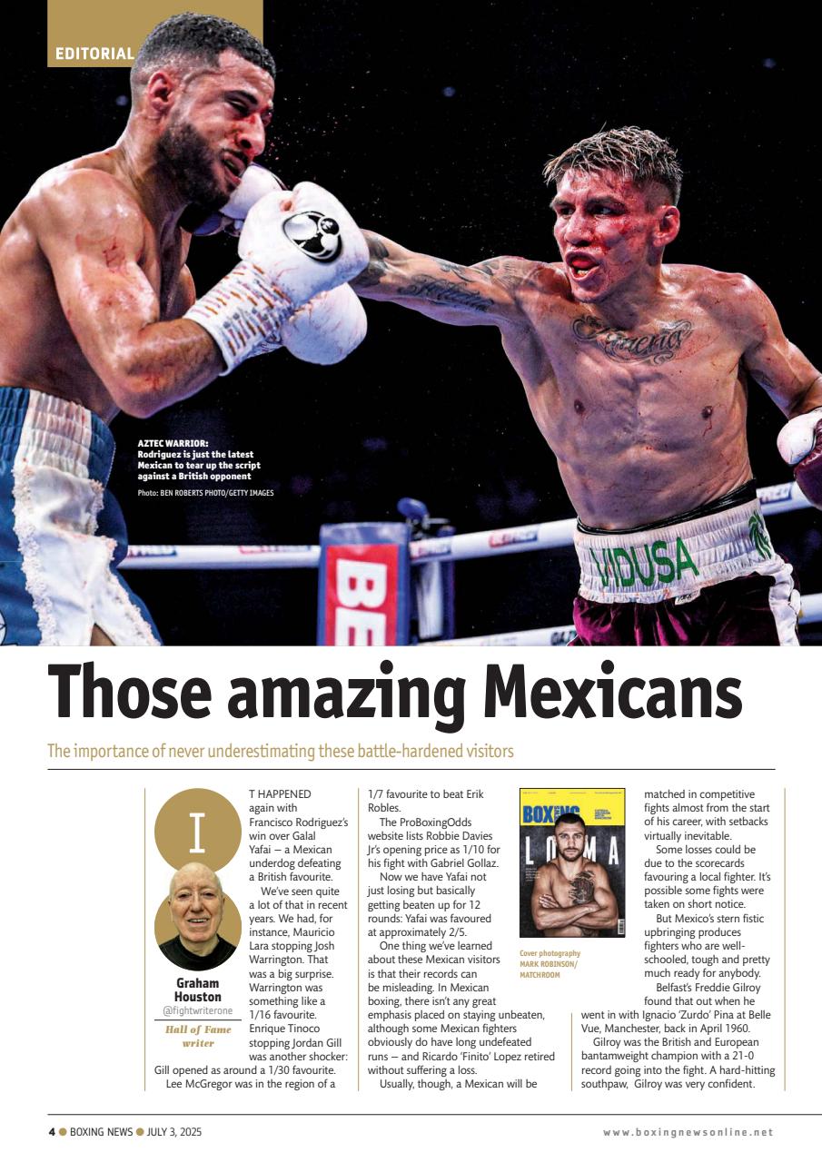 Boxing News Magazine Subscriptions and July 3 2025 Issue