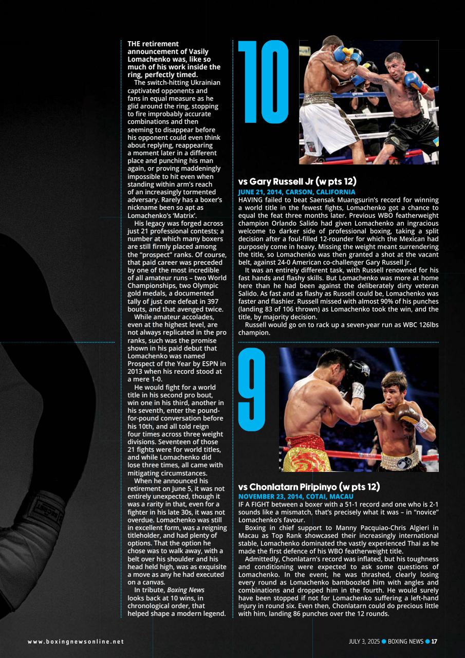 Boxing News Magazine Subscriptions and July 3 2025 Issue