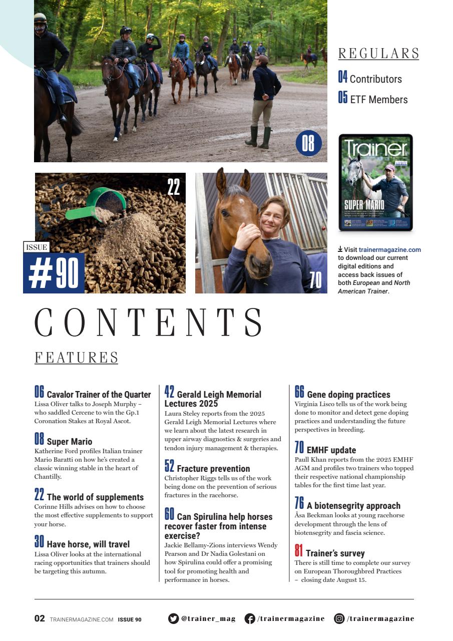European Trainer Magazine - horse racing Suscripciones y July ...