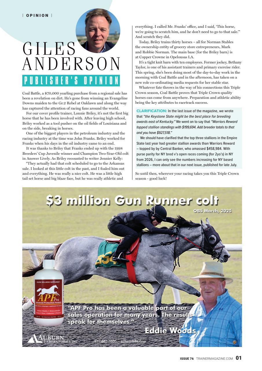 North American Trainer Magazine - horse racing - Triple Crown 2025 ...