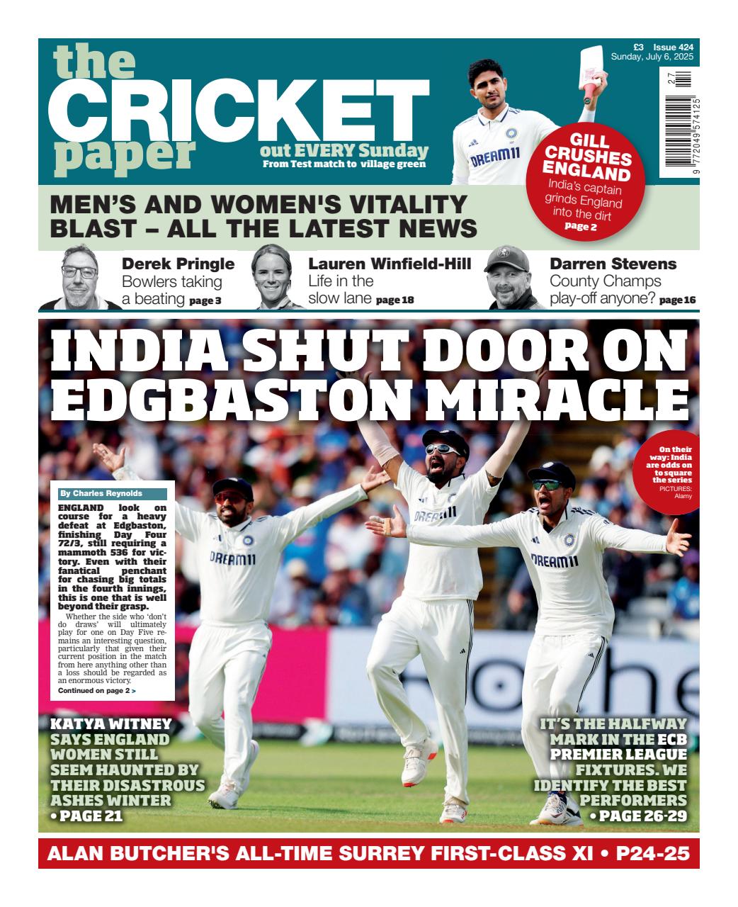 The Cricket Paper Magazine - 6th July 2025 Back Issue