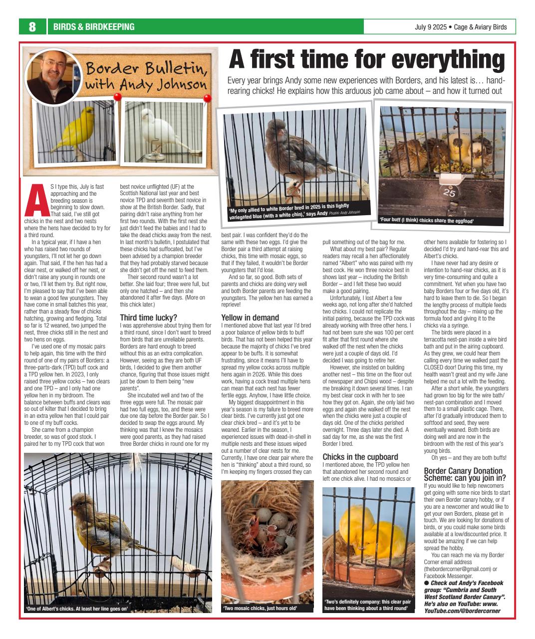 Cage & Aviary Birds Magazine - 9th July 2025 Back Issue