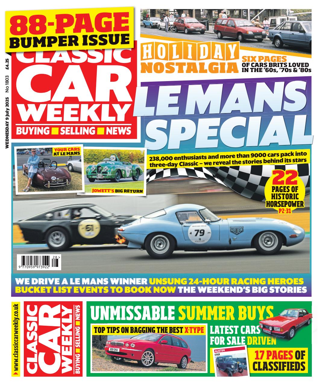 Classic Car Weekly Magazine - 9-Jul-2025 Back Issue