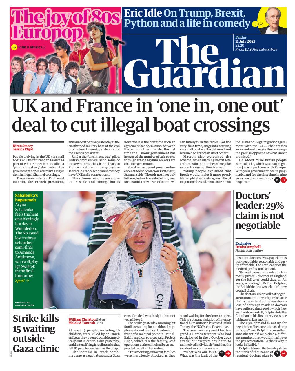 The Guardian Newspaper - Friday, 11 July 2025 Edición anterior