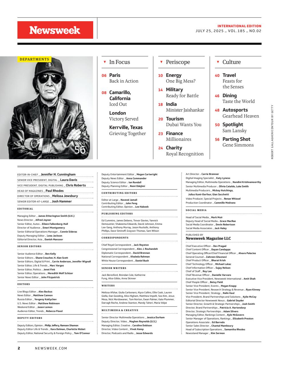 Newsweek International Magazine Subscriptions and 25-Jul-2025 Issue
