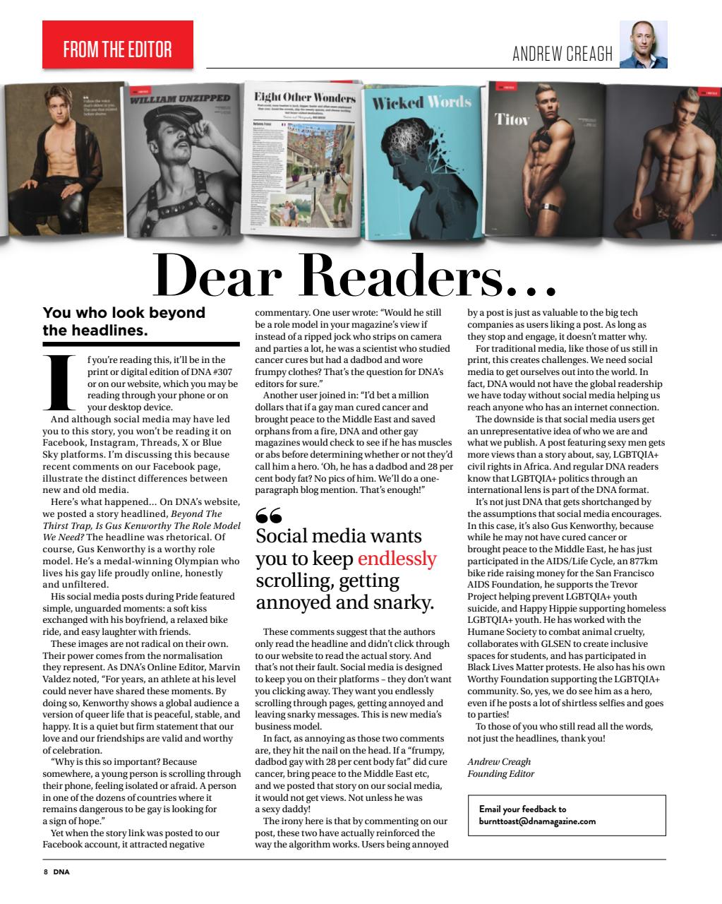 DNA Magazine Subscriptions and DNA #307- Sticks And Stones Issue