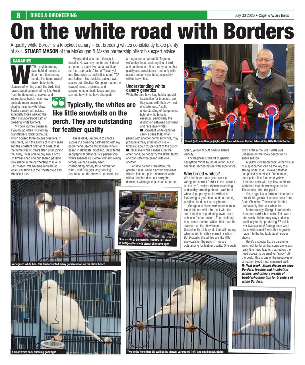 Cage & Aviary Birds Magazine - 30th July 2025 Back Issue
