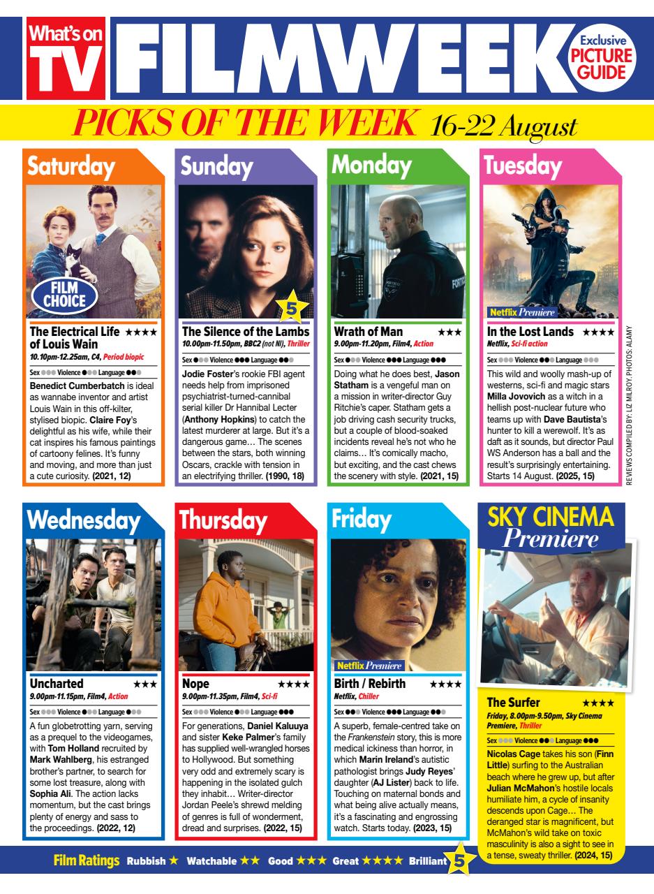 What's on TV Magazine - 16 Aug 2025 Back Issue