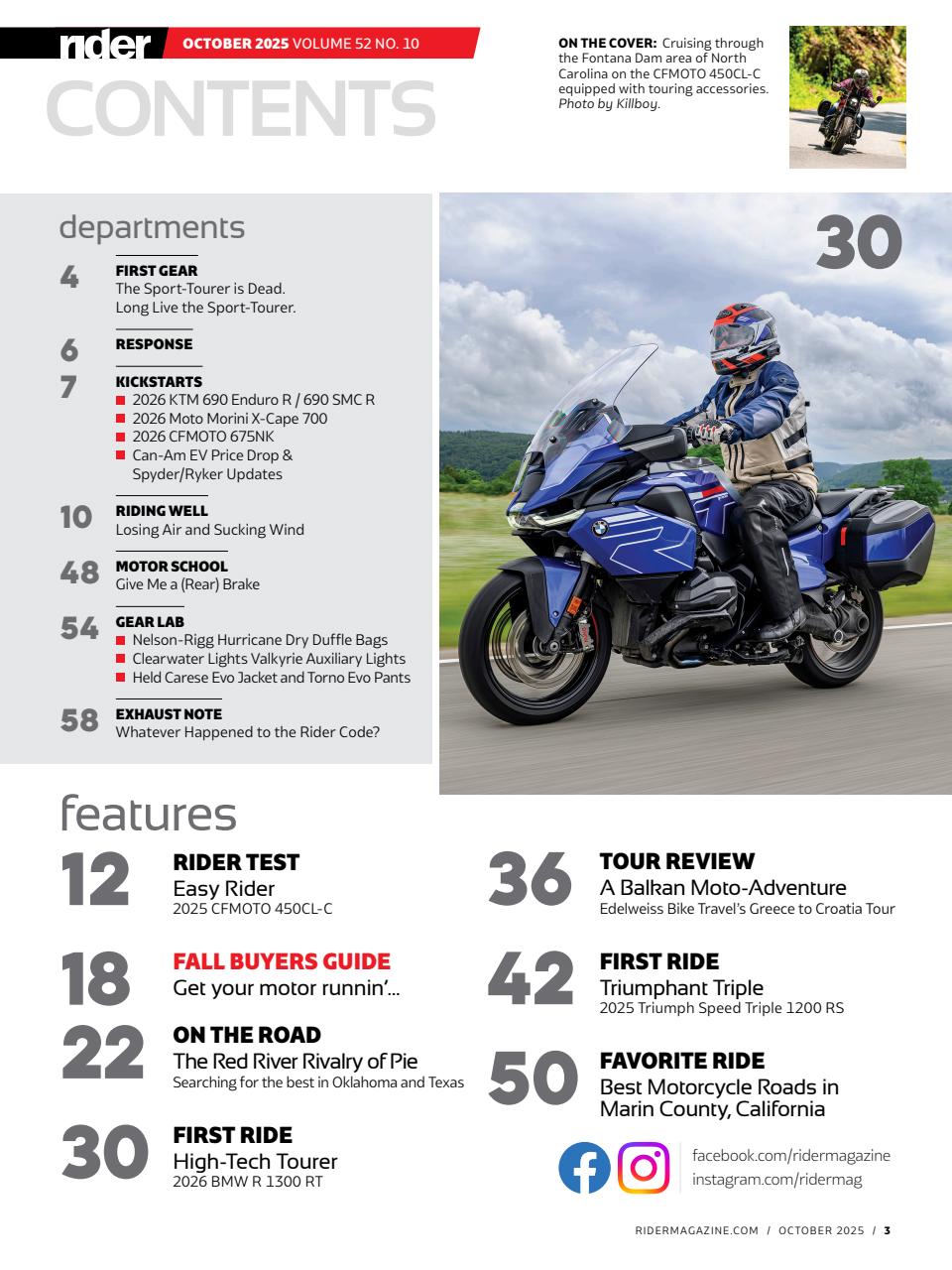 Rider Magazine Subscriptions and October 2025 Issue