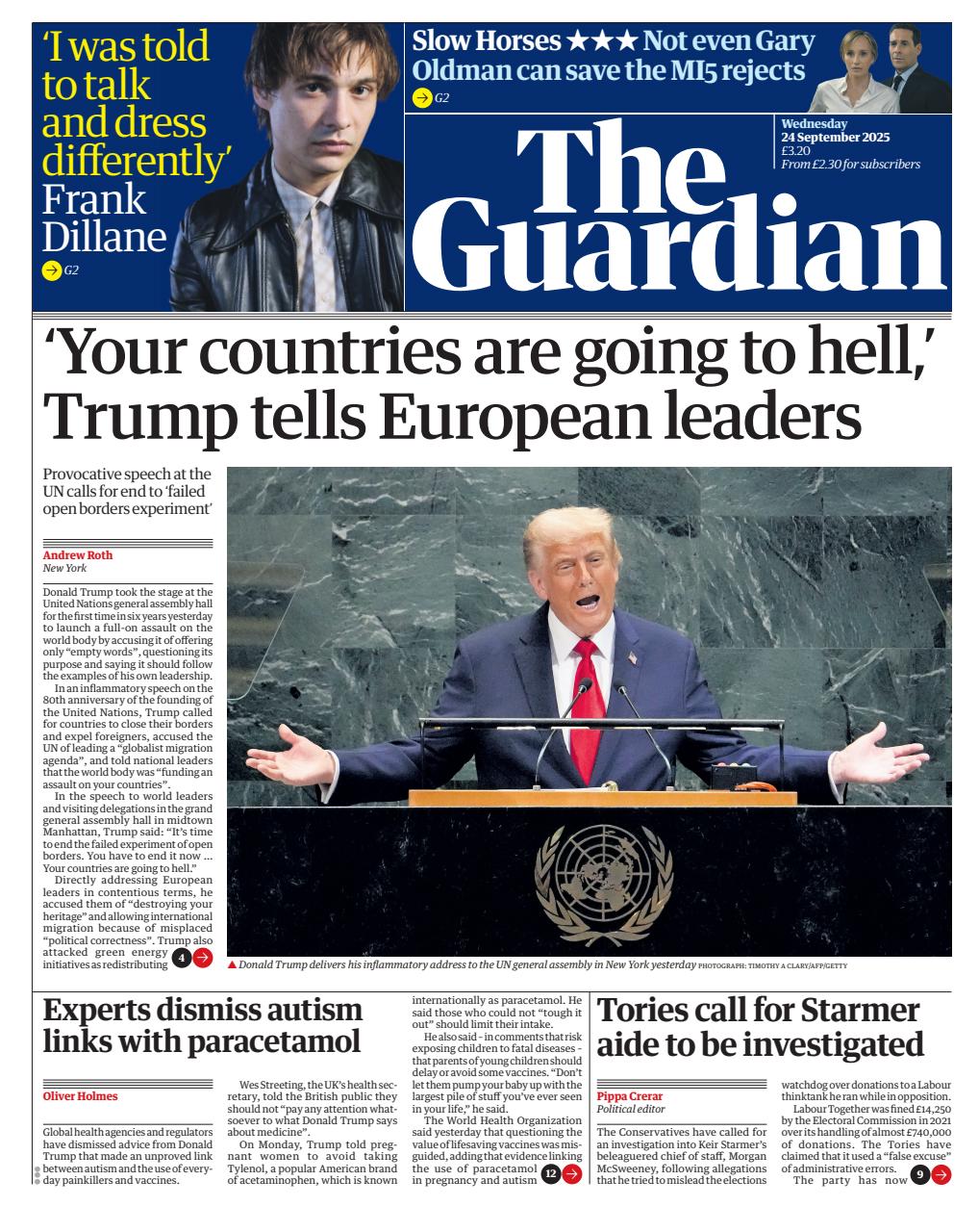 The Guardian Newspaper Subscriptions and Wednesday, 24 September 2025 Issue