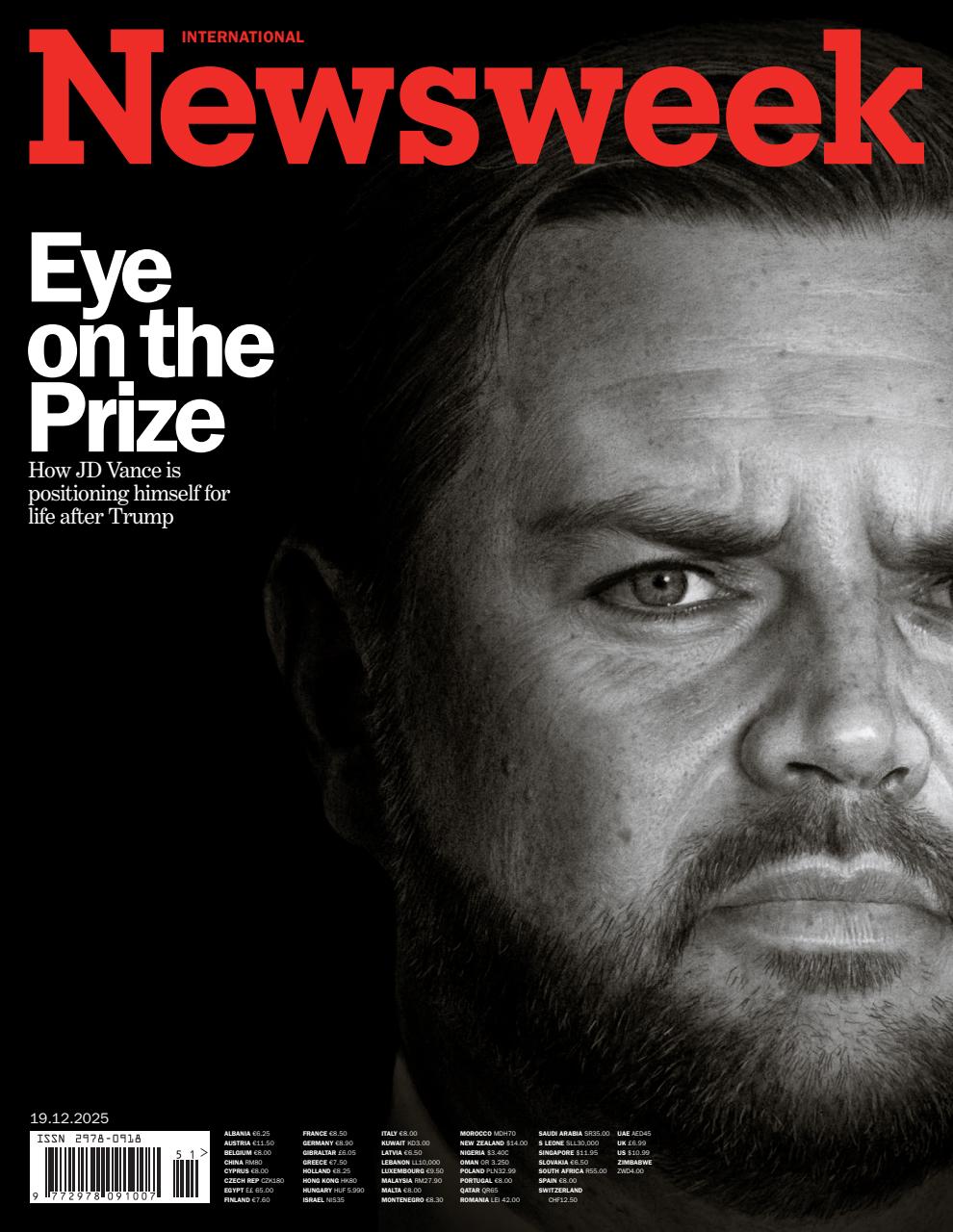 Newsweek International Magazine Subscriptions and 19-Dec-2025 Issue