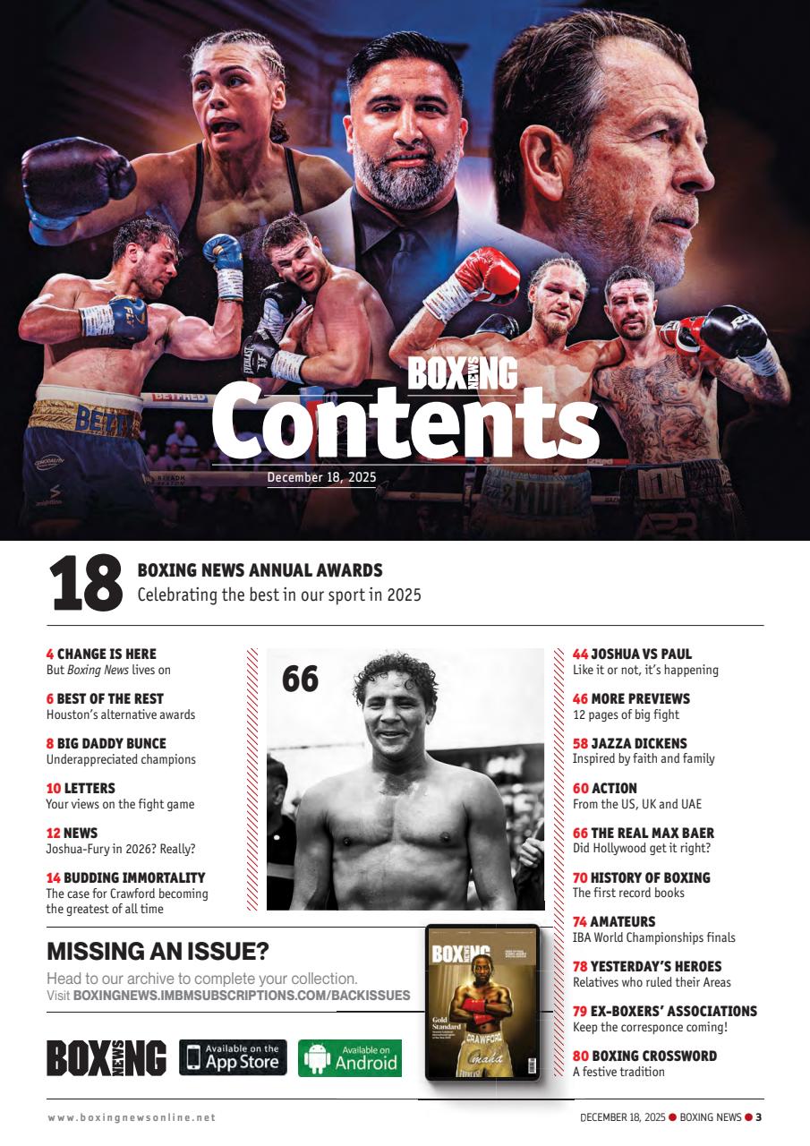 Boxing News Magazine Subscriptions and December 18 2025 Issue