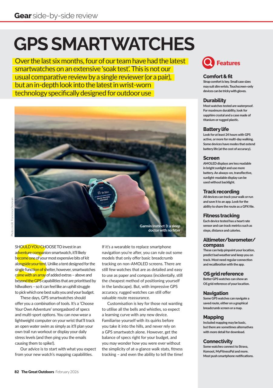 TGO - The Great Outdoors Magazine Subscriptions and February 2026 Issue