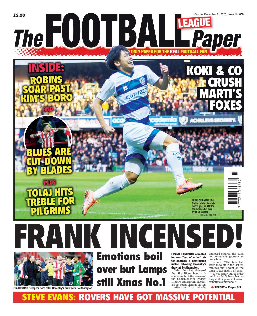 The Football League Paper Magazine - 21st December 2025 Retour à l ...