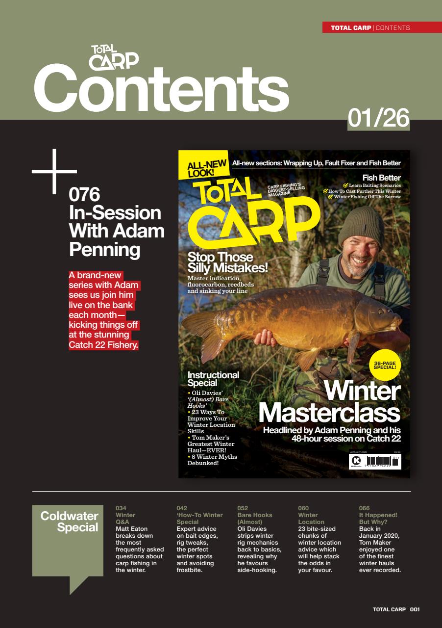 Total Carp Magazine Subscriptions and January 2026 Issue