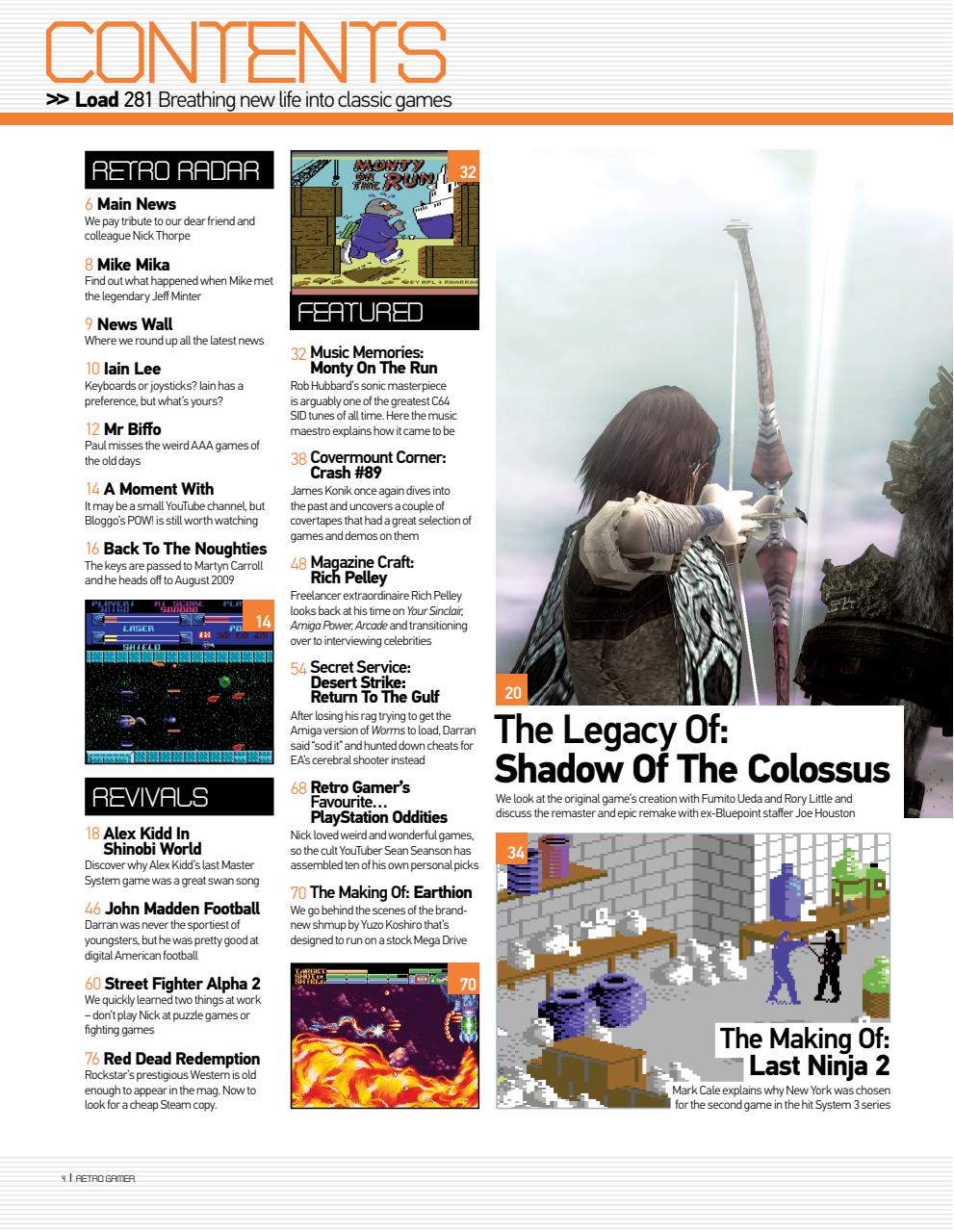 Retro Gamer Magazine Subscriptions and Issue 281 Issue