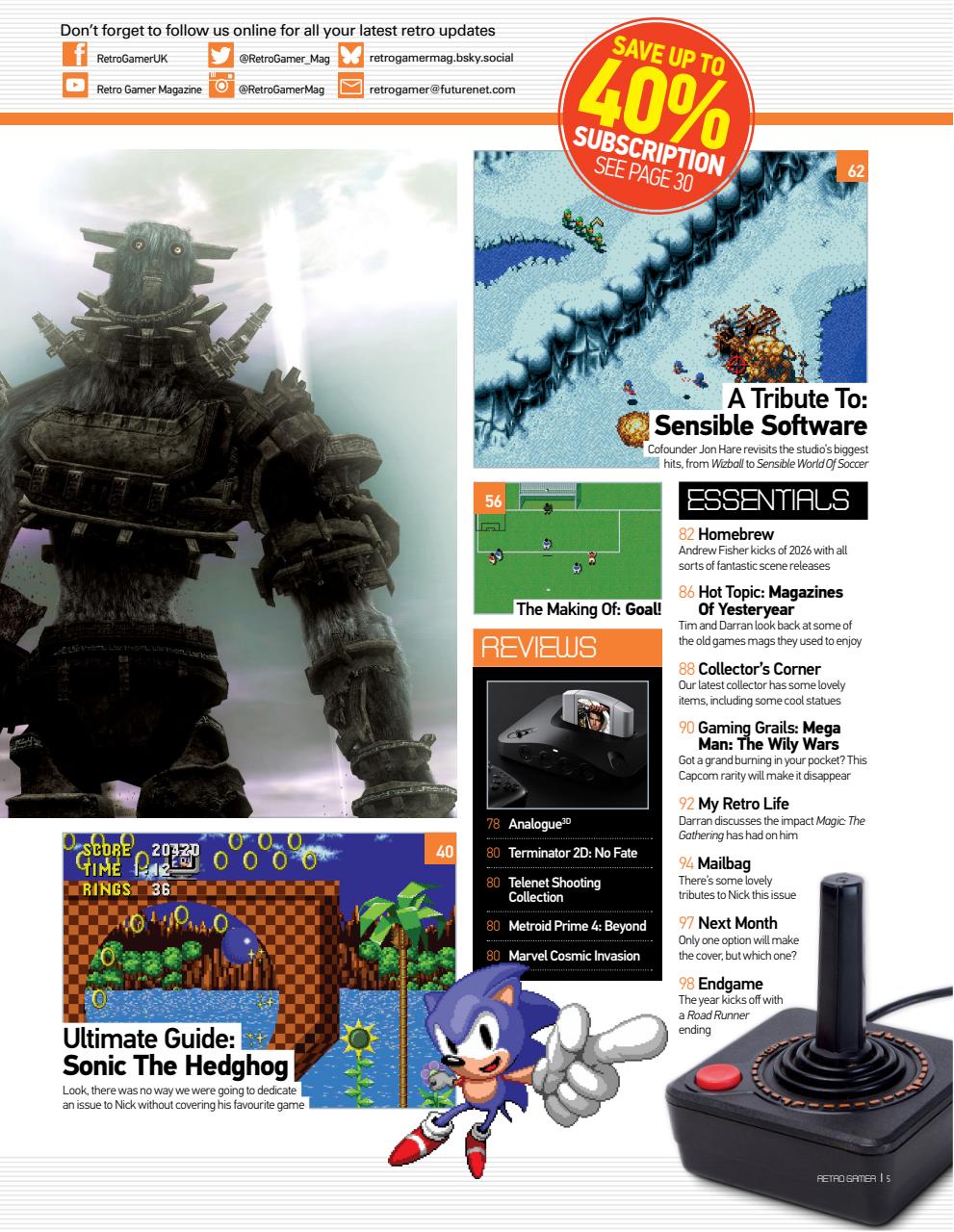 Retro Gamer Magazine Subscriptions and Issue 281 Issue