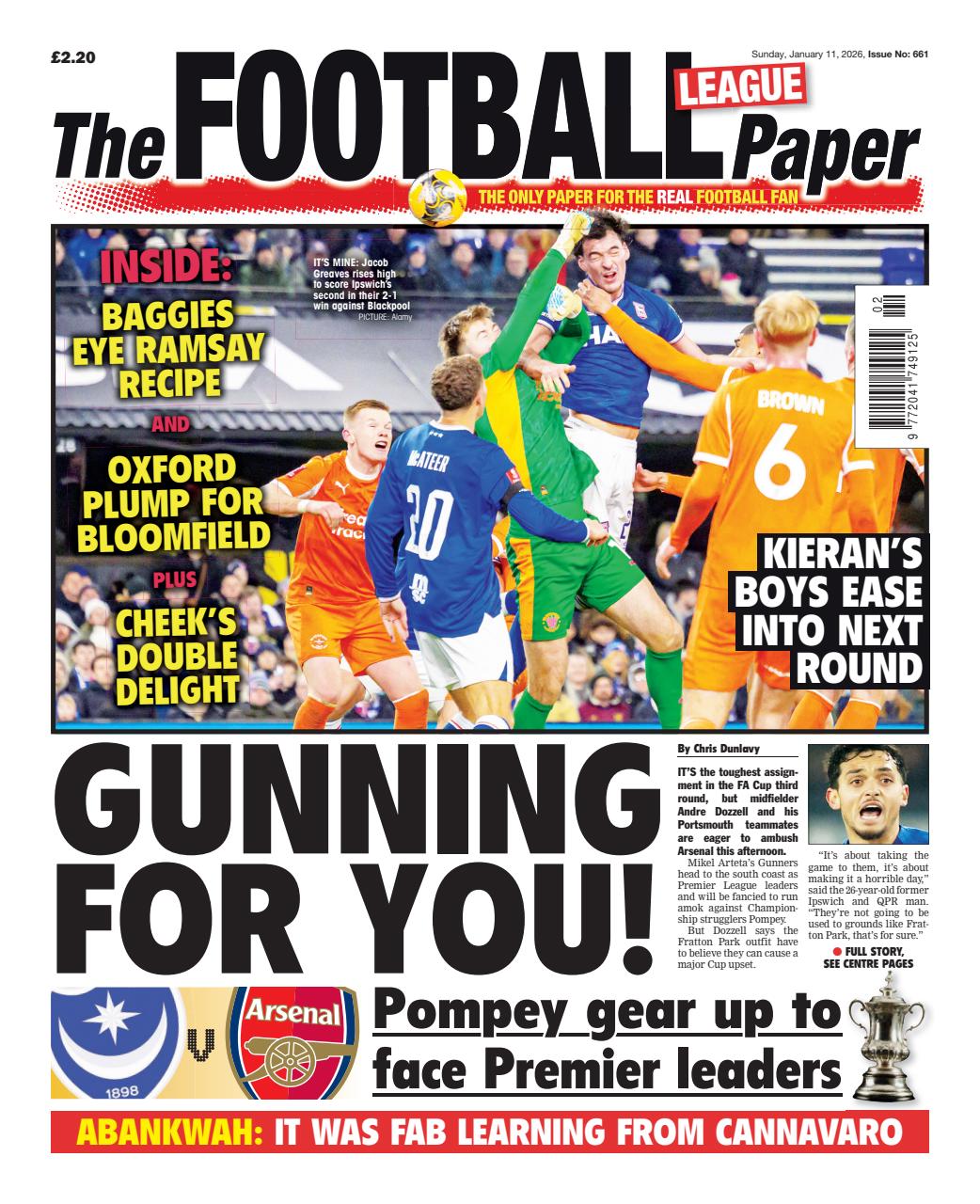 The Football League Paper Magazine Subscriptions and 11th January 2026 ...