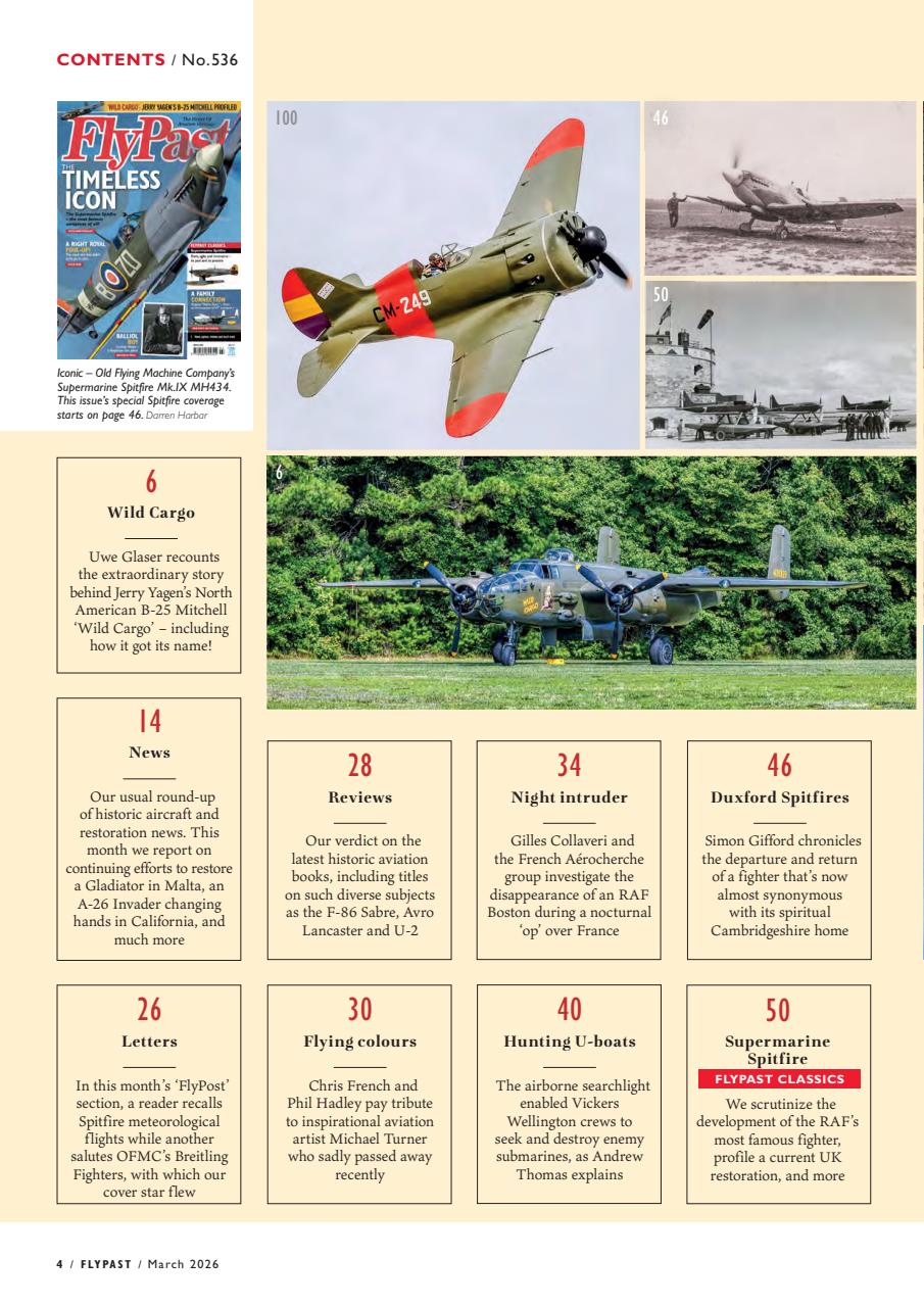 FlyPast Magazine Abonnements et March 2026 édition
