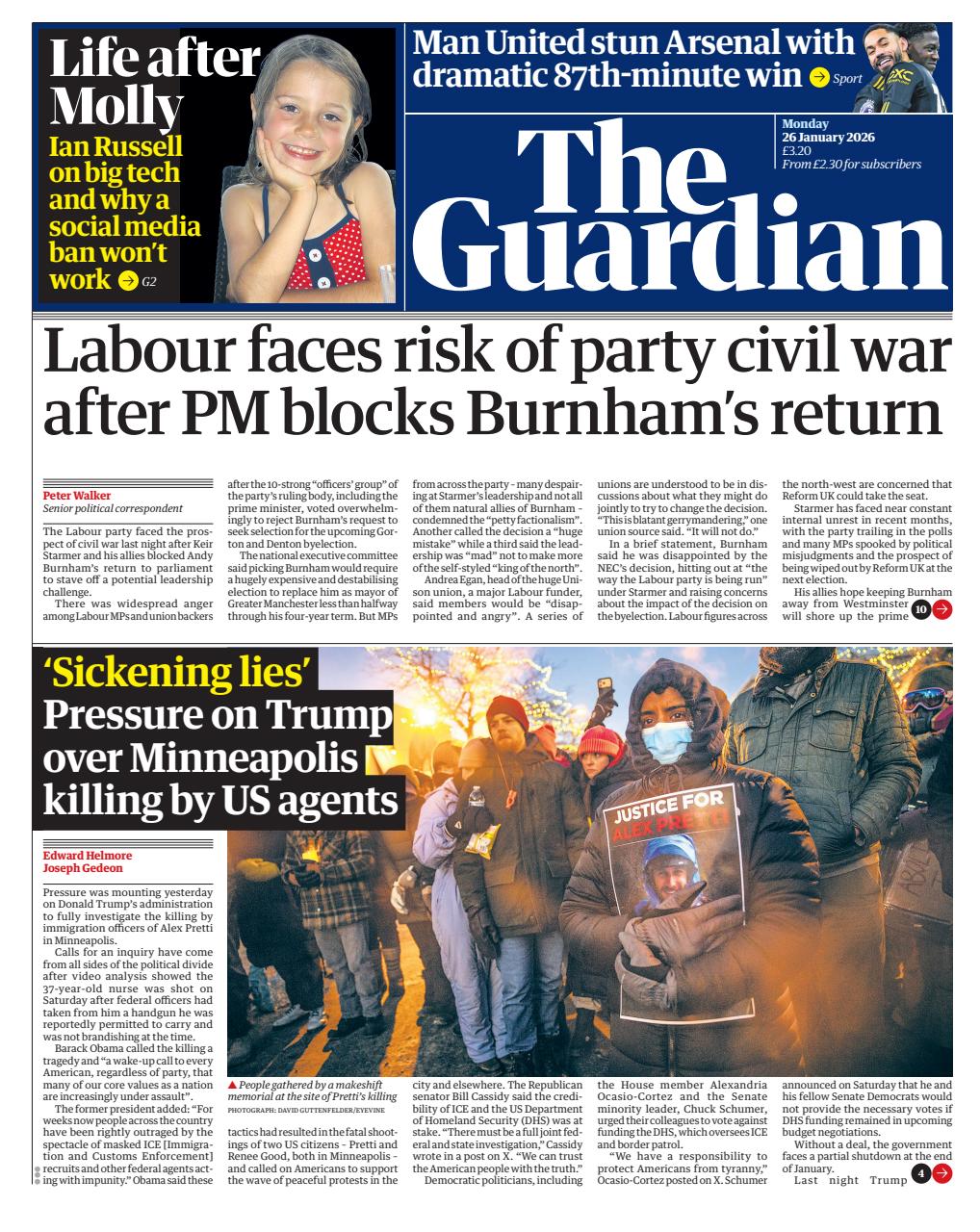 The Guardian Newspaper - Monday, 26 January 2026 Back Issue