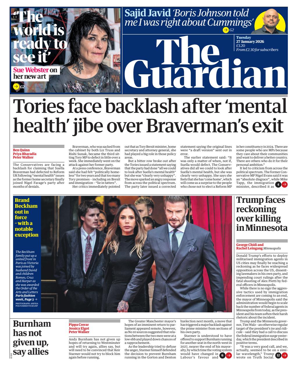 The Guardian Newspaper - Tuesday, 27 January 2026 Back Issue
