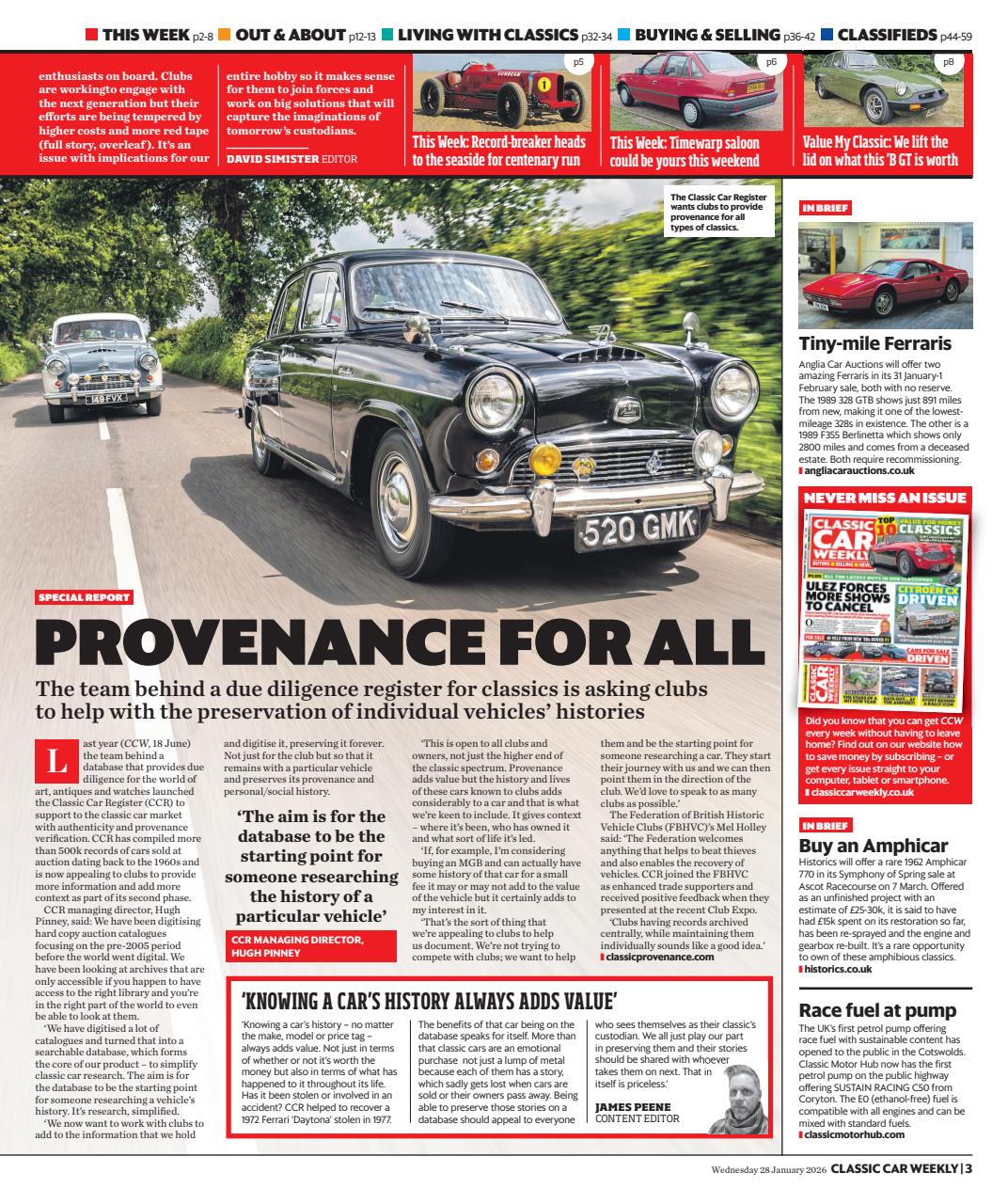 Classic Car Weekly Magazine - 28 January 2026 Zurück Ausgabe