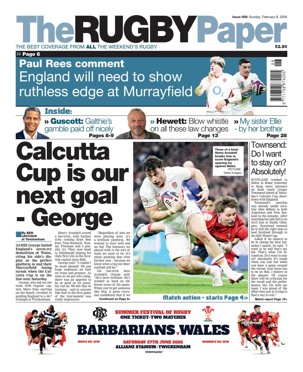 The Rugby Paper Magazine - 8-Feb-2026 Vorige editie