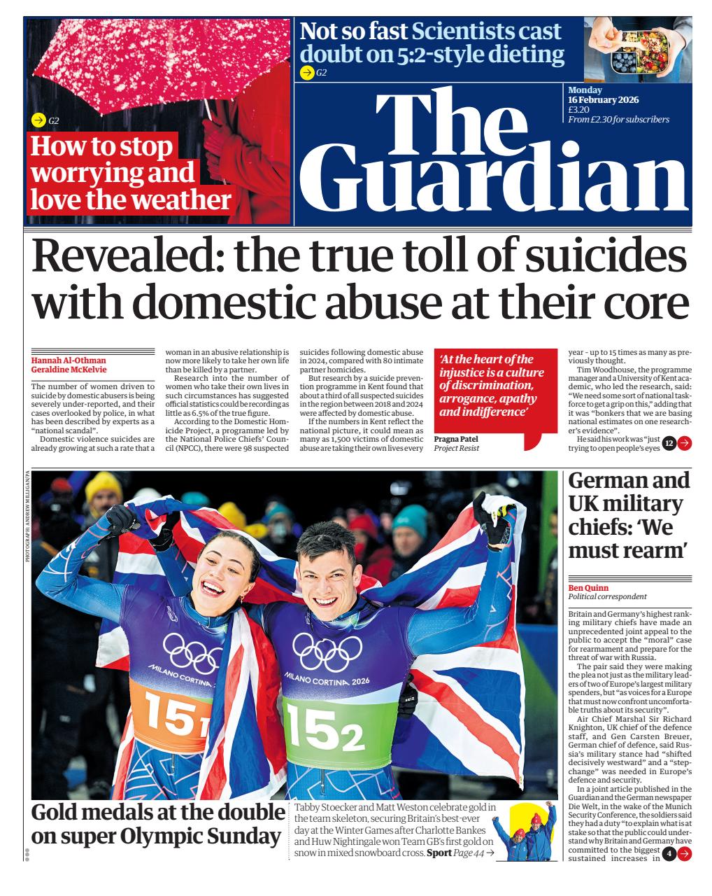 The Guardian Newspaper - Monday, 16 February 2026 Back Issue