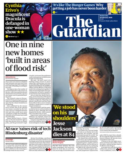 The Guardian Newspaper - Wednesday, 18 February 2026 Back Issue