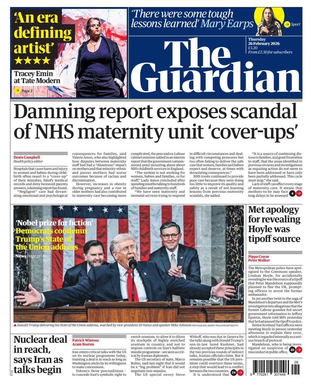 The Guardian Newspaper - Thursday, 26 February 2026 Back Issue