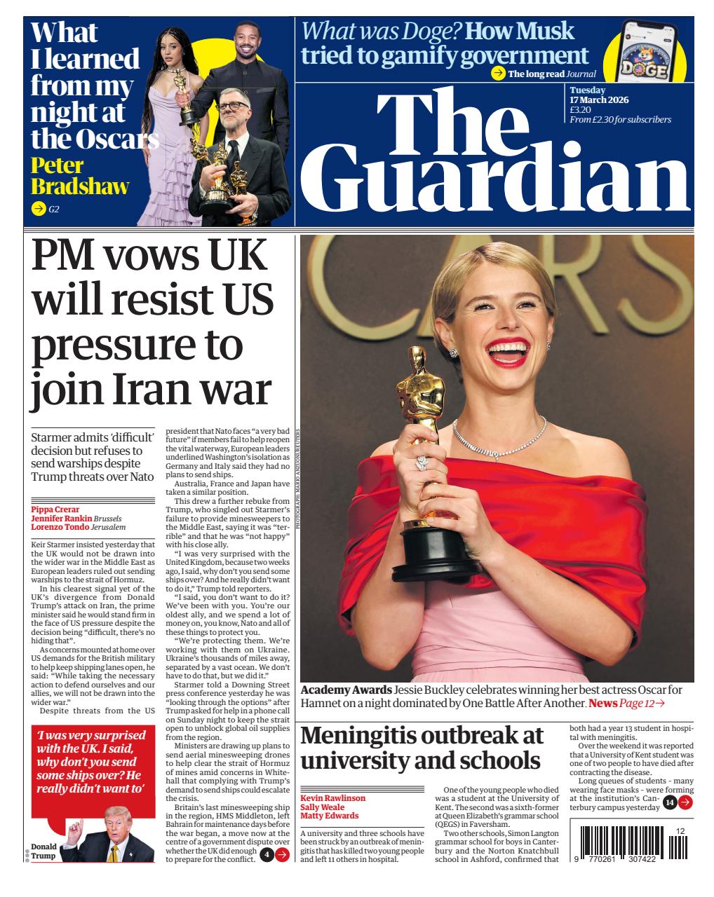 The Guardian Newspaper - Tuesday, 17 March 2026 Back Issue