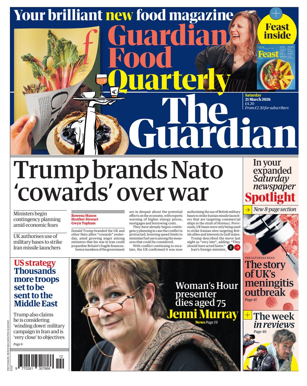 The Guardian Newspaper - Saturday, 21 March 2026 Back Issue