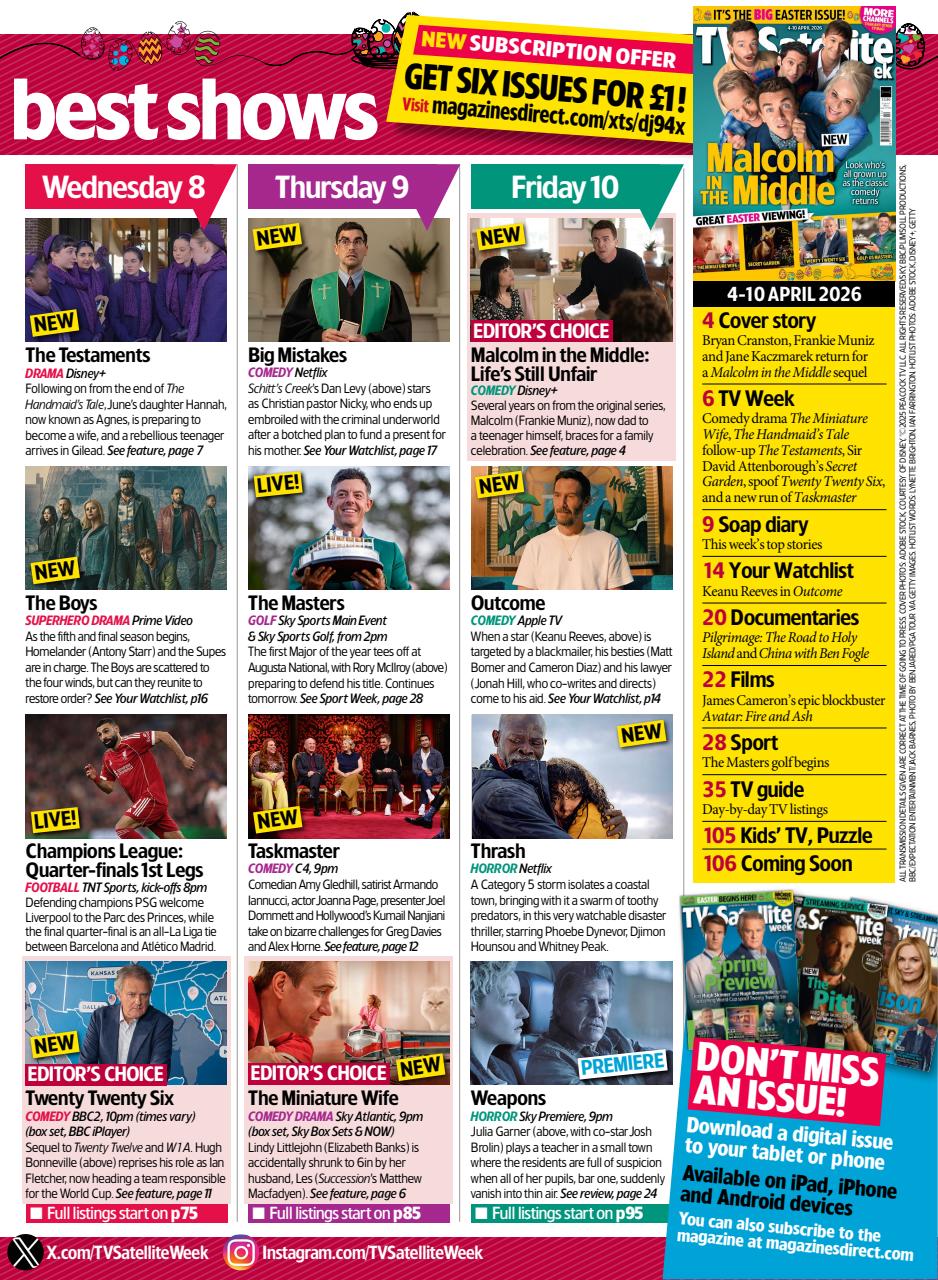 TV & Satellite Week Magazine - 04 Apr 2026 Back Issue
