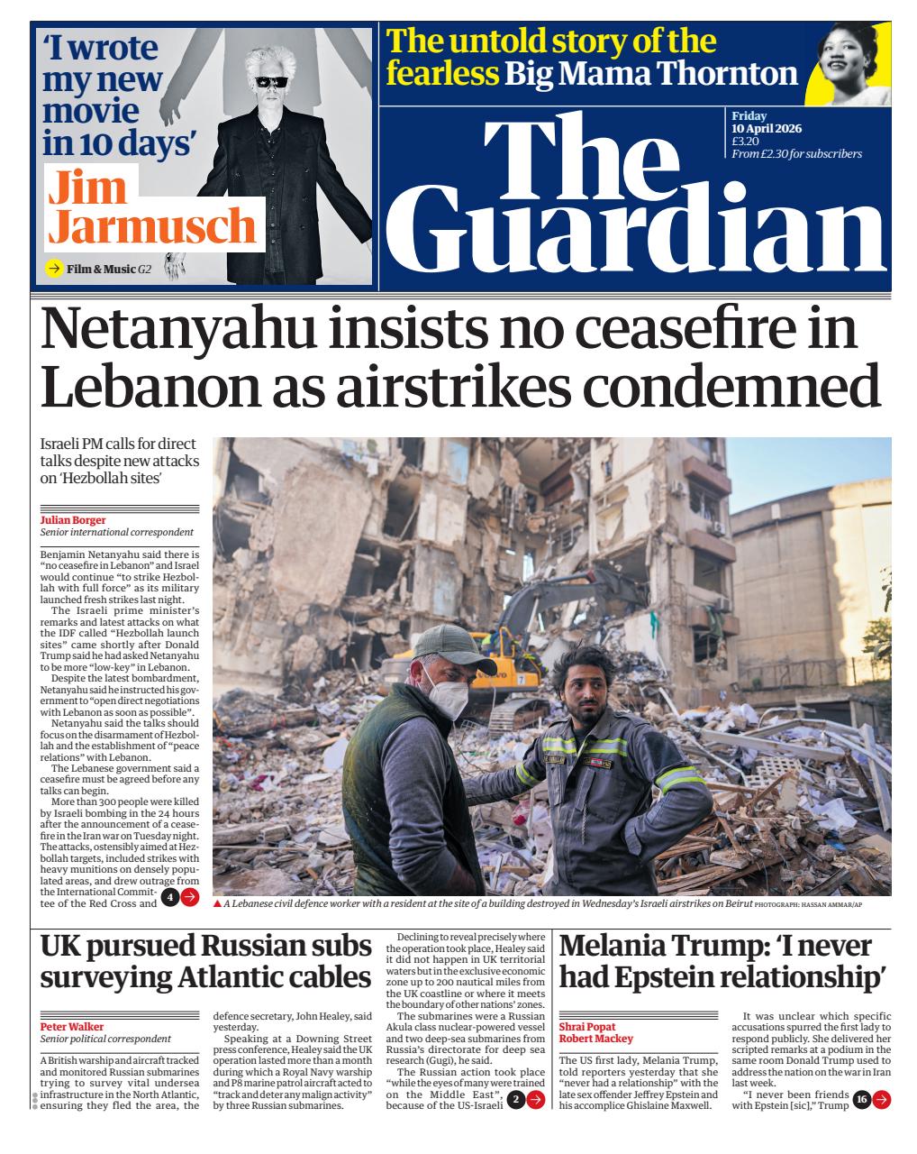 The Guardian Newspaper - Friday, 10 April 2026 Back Issue