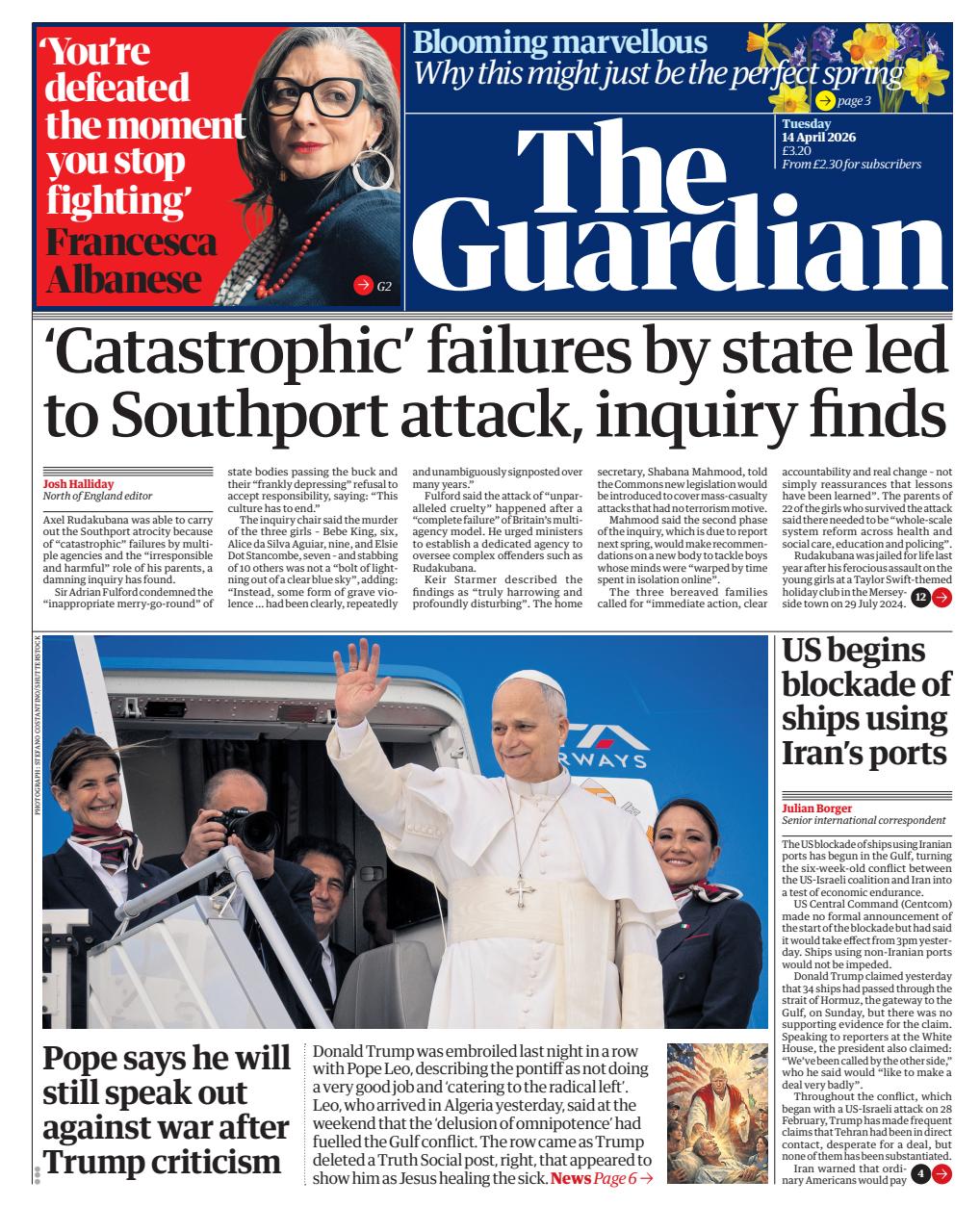 The Guardian Newspaper - Tuesday, 14 April 2026 Back Issue
