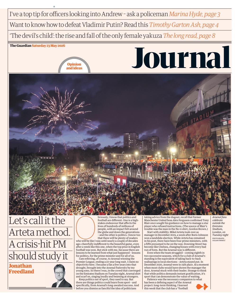 The Guardian Newspaper Subscriptions and Saturday, 23 May 2026 Issue