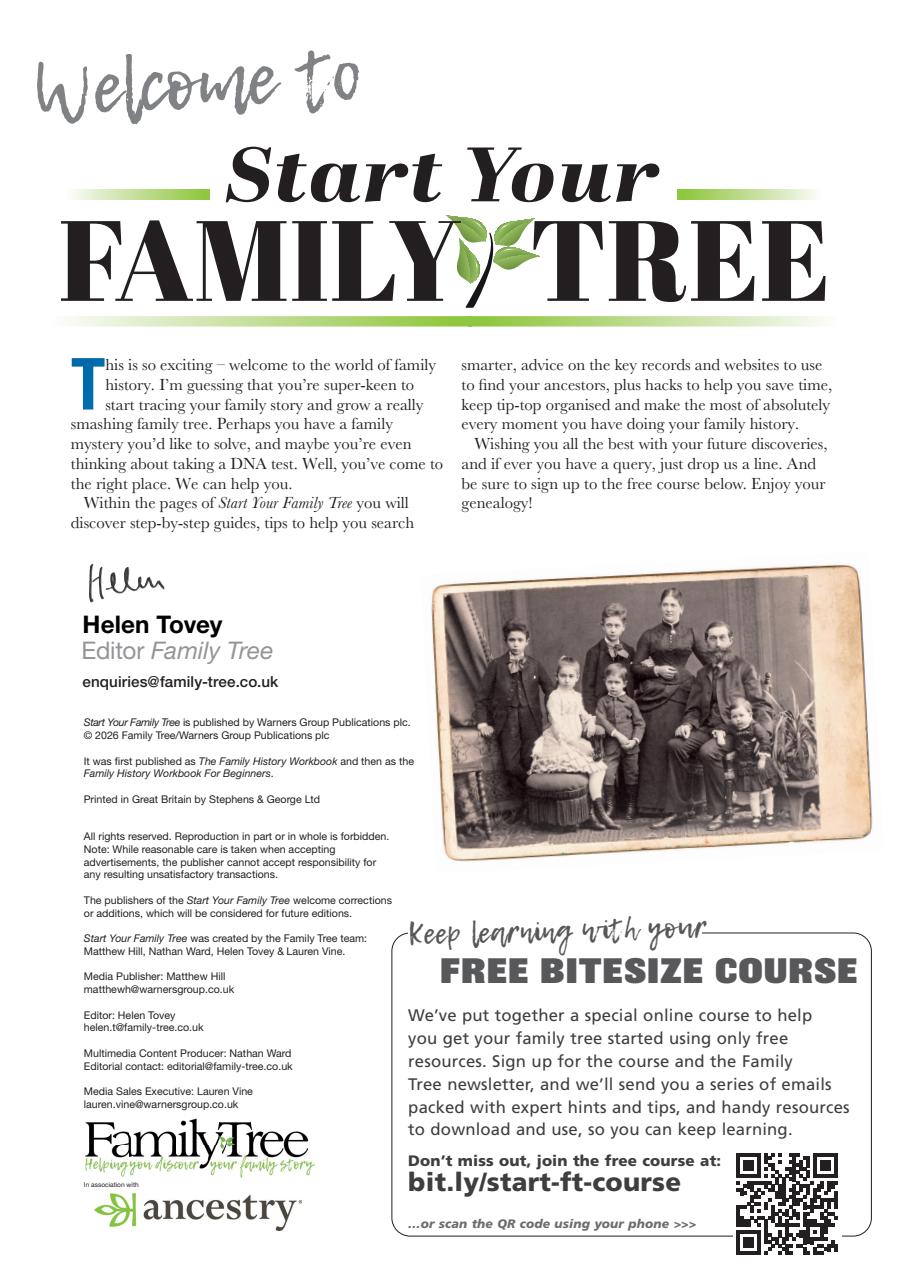 Family Tree Magazine - Start Your Family Tree Special Issue
