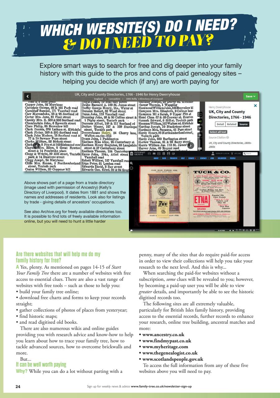 Family Tree Magazine - Start Your Family Tree Special Issue