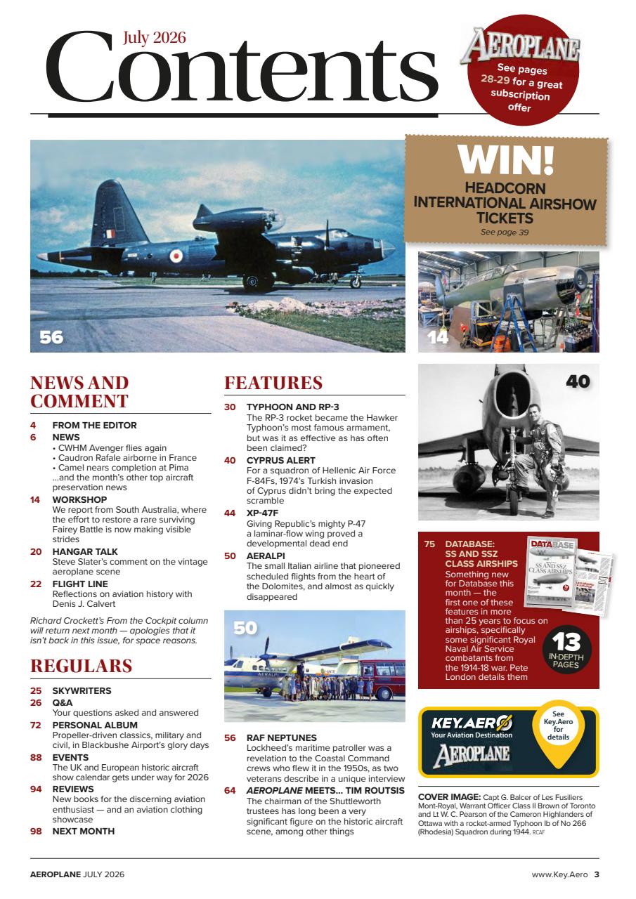 Aeroplane Magazine Subscriptions and July 2026 Issue