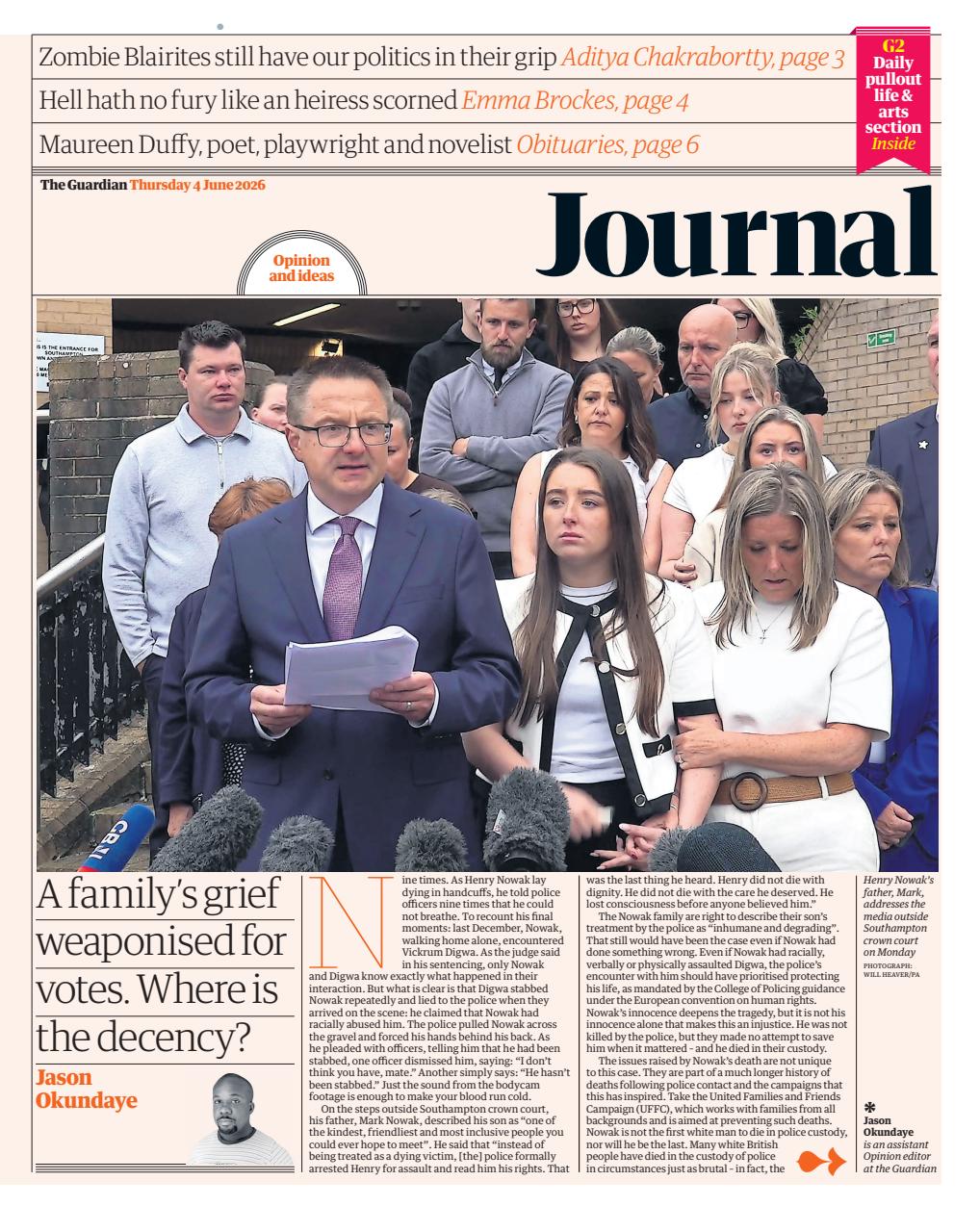 The Guardian Newspaper - Thursday, 04 June 2026 Back Issue