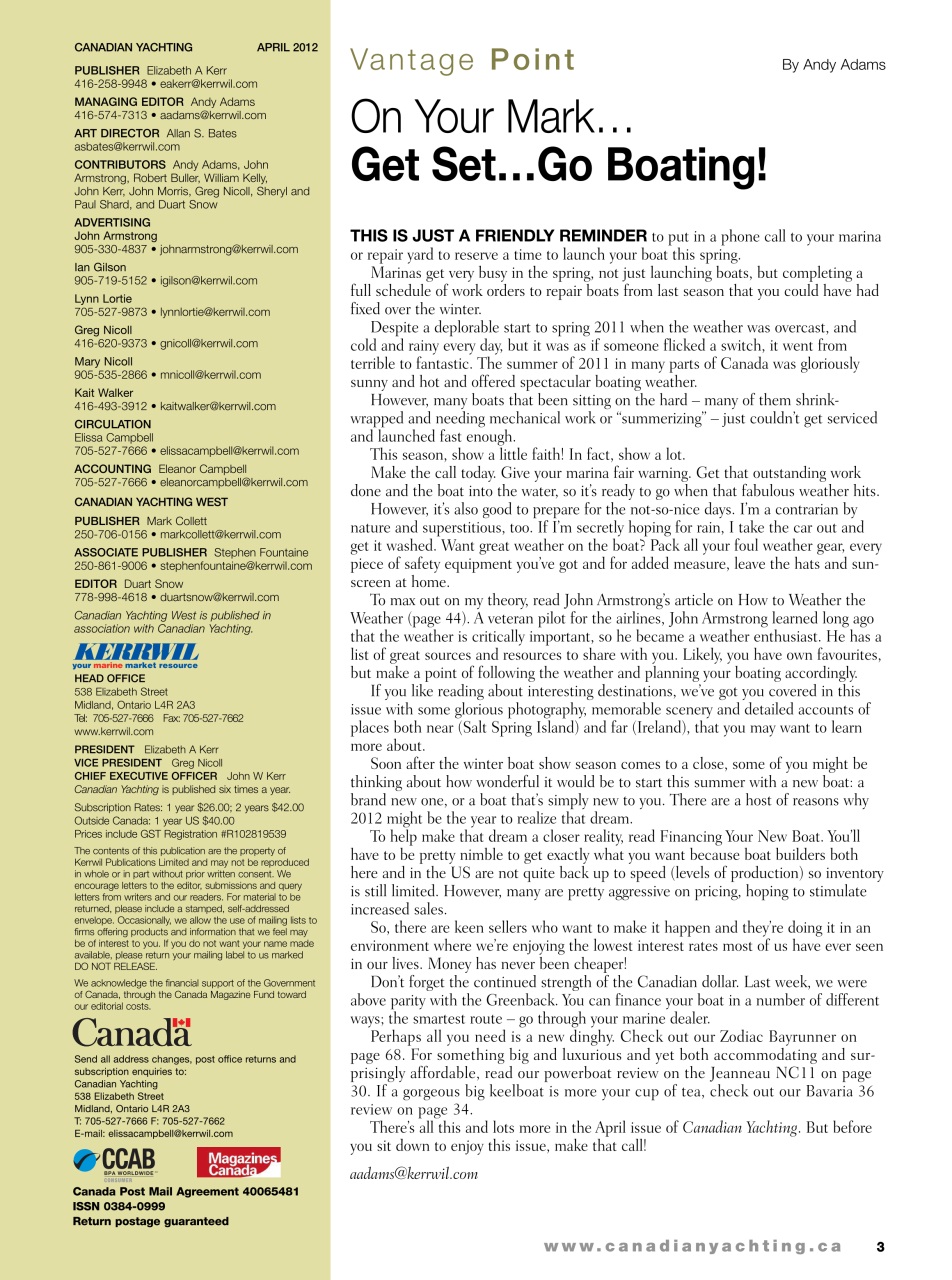 Canadian Boating Magazine - April 2012 Back Issue