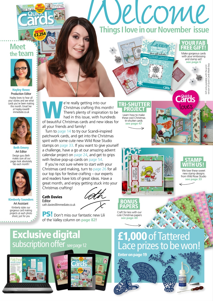 Quick Cards Made Easy Magazine - November 2013 Back Issue
