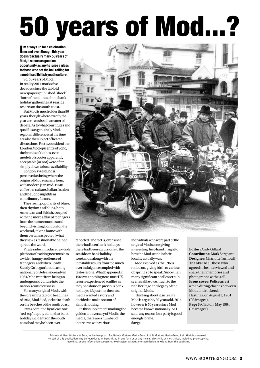 Scootering Magazine - Celebrating 50 years of Mod... Special Issue