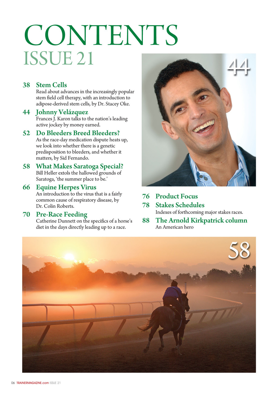 North American Trainer Magazine - horse racing - Issue 21 Back Issue