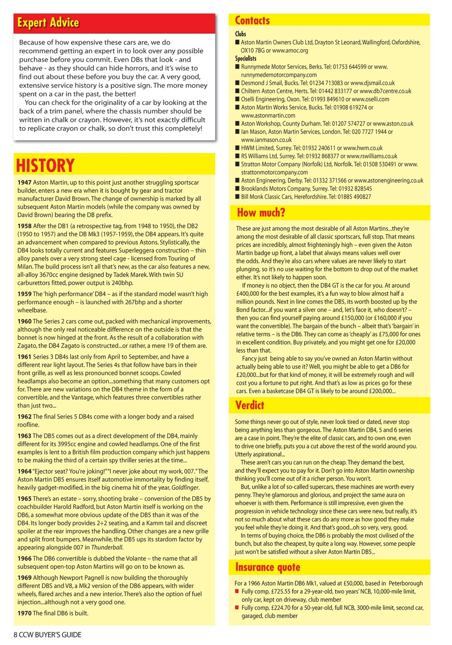 Classic Car Buyer's Guide Magazine Subscriptions and Classic Car Buyers ...