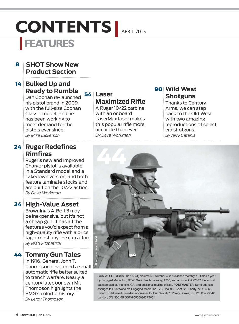 Gun World Magazine - April 2015 Back Issue